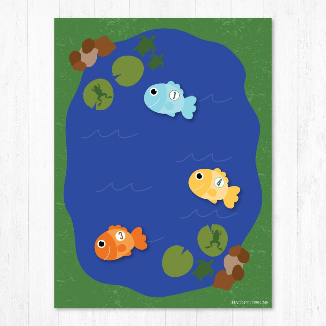 Magnetic Fishing Game for Kids Printable Colorful Fish Pond - Etsy Canada