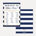 Nautical Baby Shower What's in Your Purse? Game Template - Whats in ...