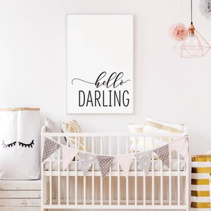 Hello Darling, Wall Art Print, Motivational Wall Decor, Wall Prints ...