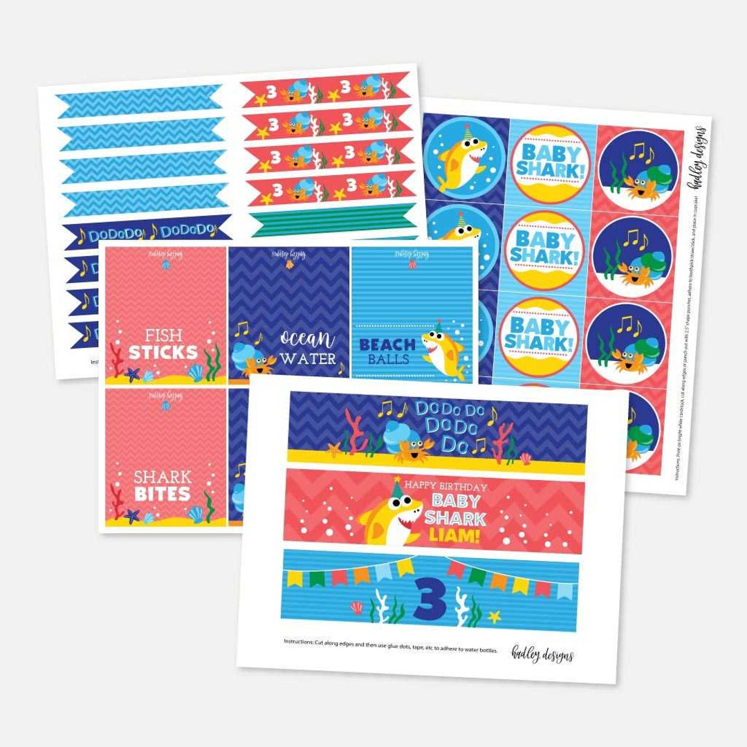 Baby Shark Birthday Bundle, Printable Birthday Kit, Birthday Party ...