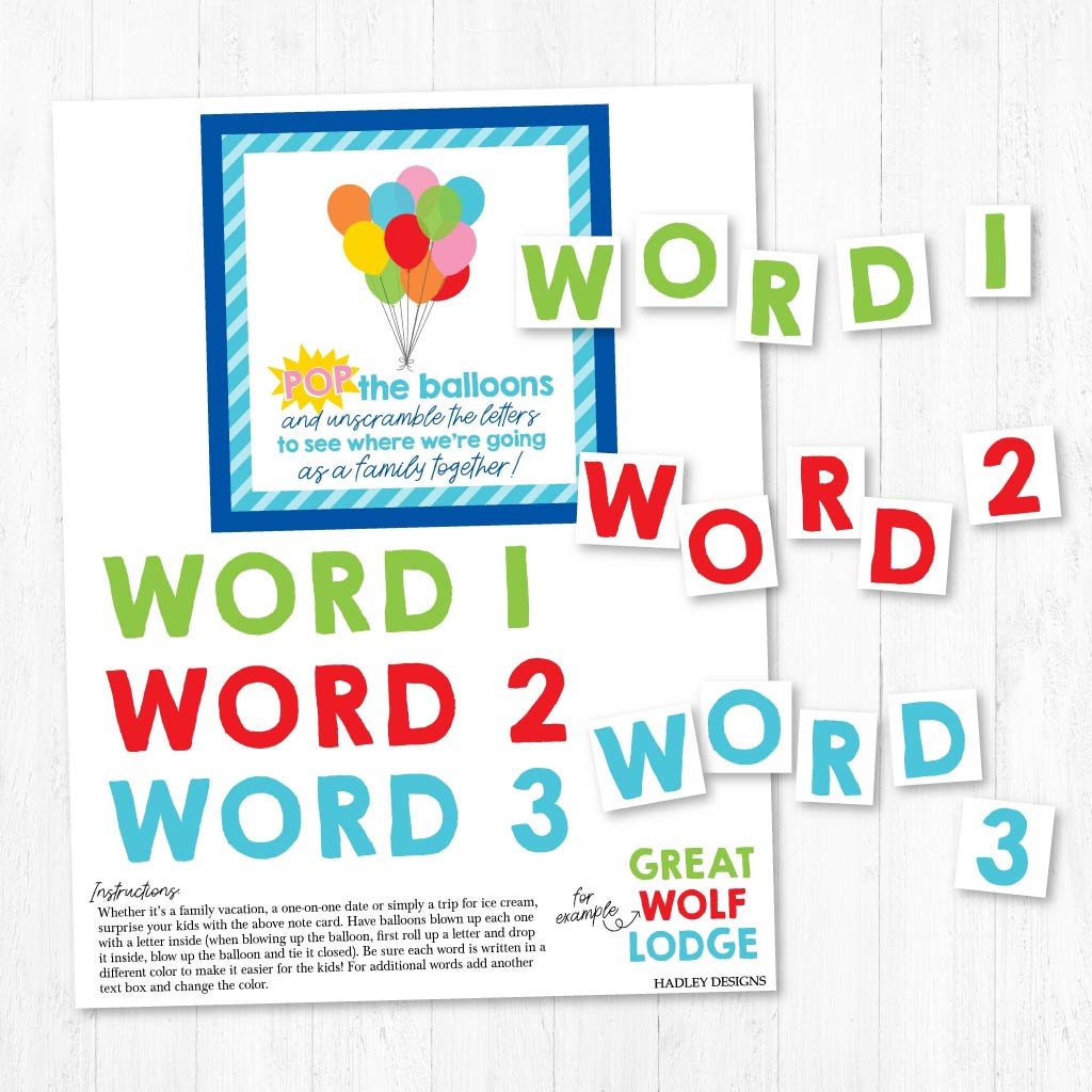 Balloon Pop Scavenger Hunt for Kids Printable, Editable Indoor Treasure ...