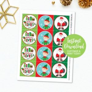 Elf Cupcake Topper, Christmas Cup Cake Topper, Christmas Topper ...