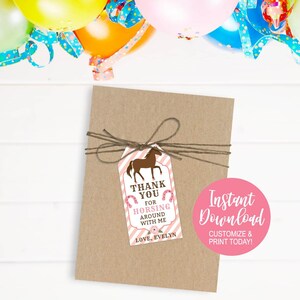 Thank You Tags Printable Edit, Printable Thank You Tags, Birthday Thank ...