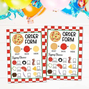 Pizza Party Order Form Template - Order Form Printable, Order Form ...