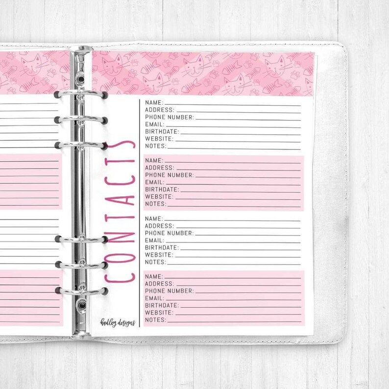 Address Book Template - Cute Address Book Printable, Address Book ...