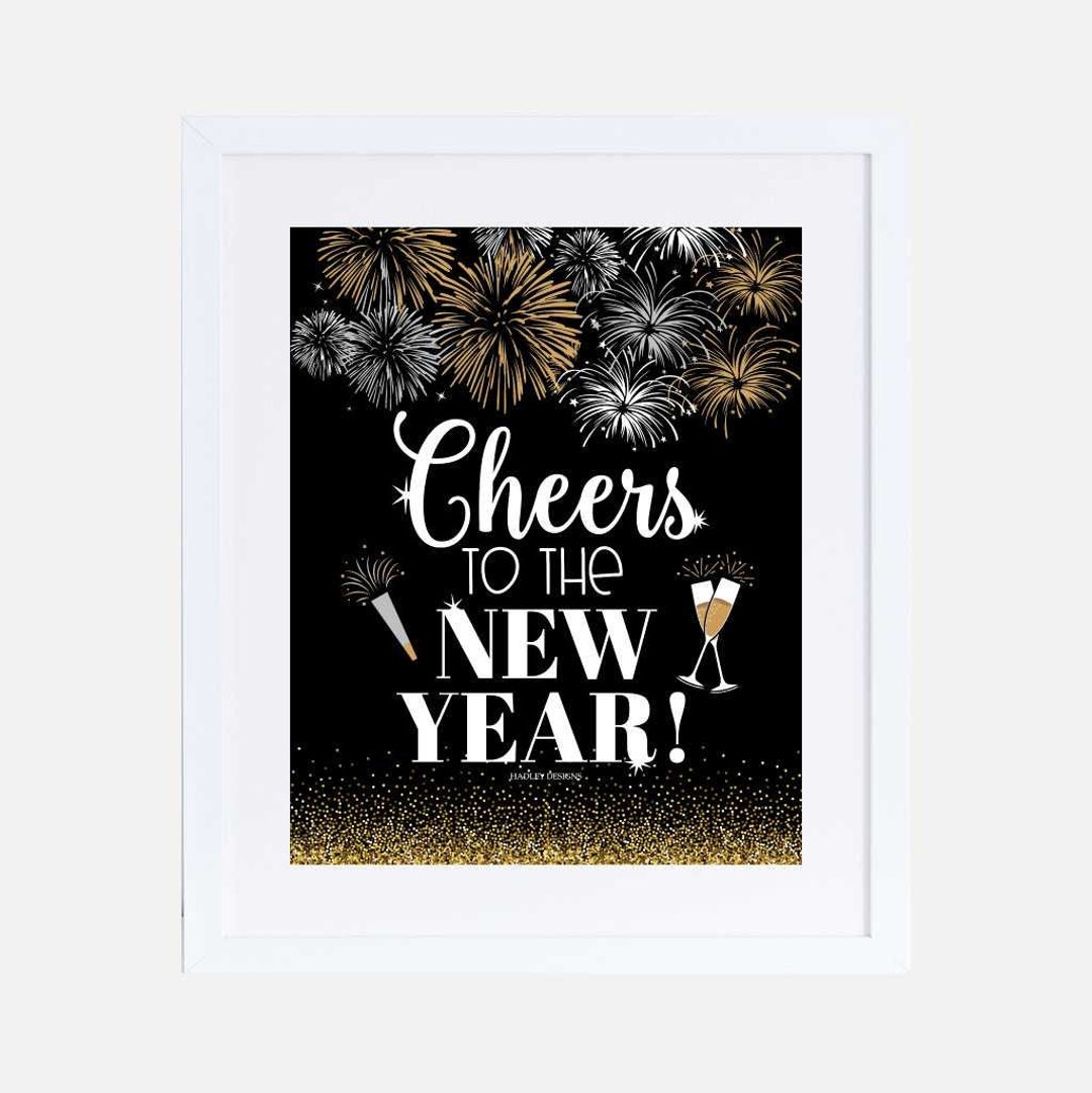 New Years Eve Party Sign Template - Printable Happy New Year Sign ...