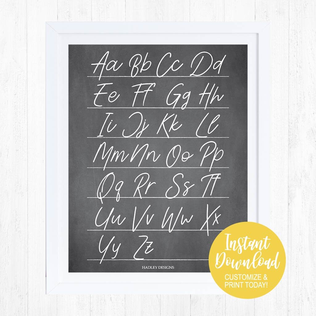 Printable Alphabet Poster for Classroom Editable Decor for - Etsy Canada