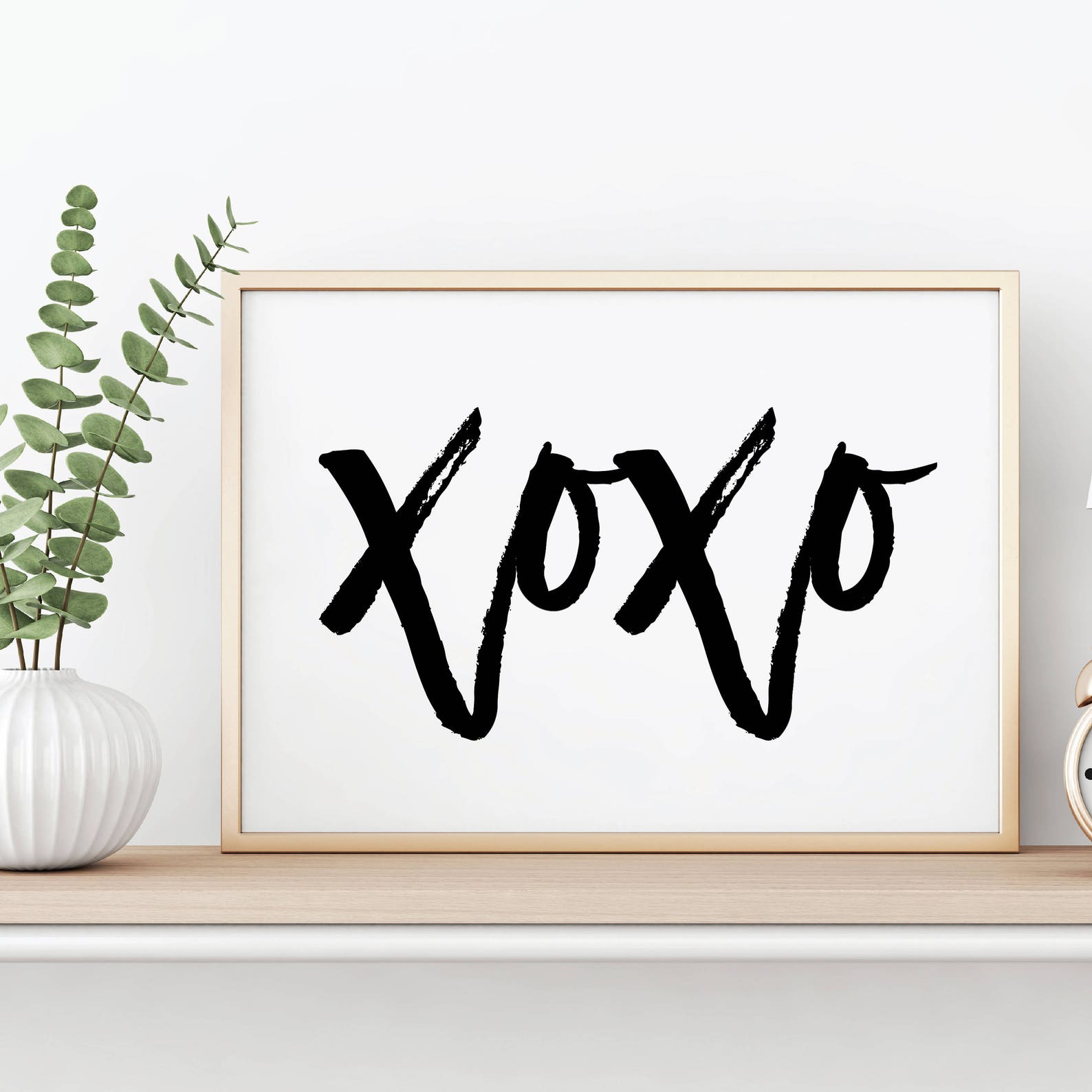 XOXO Printable, Hugs and Kisses Sign, Printable Wall Art Saying, Wall ...