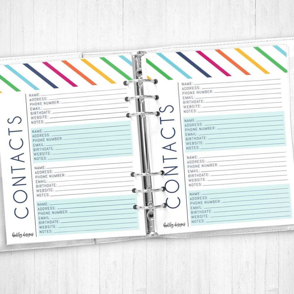 Address Book Template Cute Address Book Printable Address Etsy