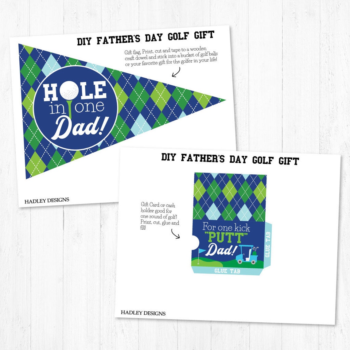 Editable Fathers Day Golf Gift Printables Unique Present for - Etsy