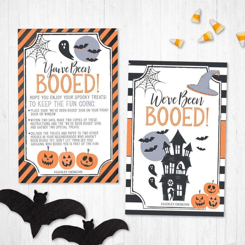 Halloween You've Been Booed Game Template -you've Been Booed Printable ...