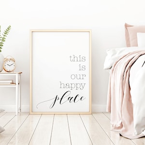 This is Our Happy Place Wall Art, Wall Prints for Bedroom, Wall Prints ...