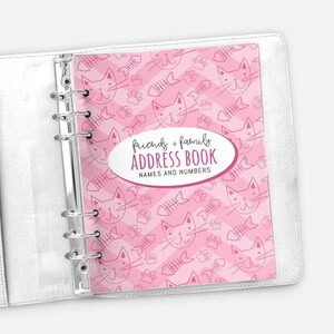 Address Book Template Cute Address Book Printable, Address Book Inserts ...