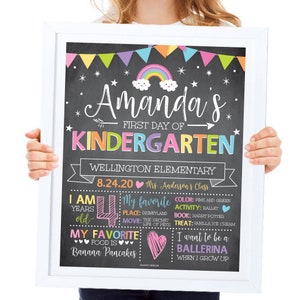 Pink First Day of School Sign Editable, Last Day of School Sign ...