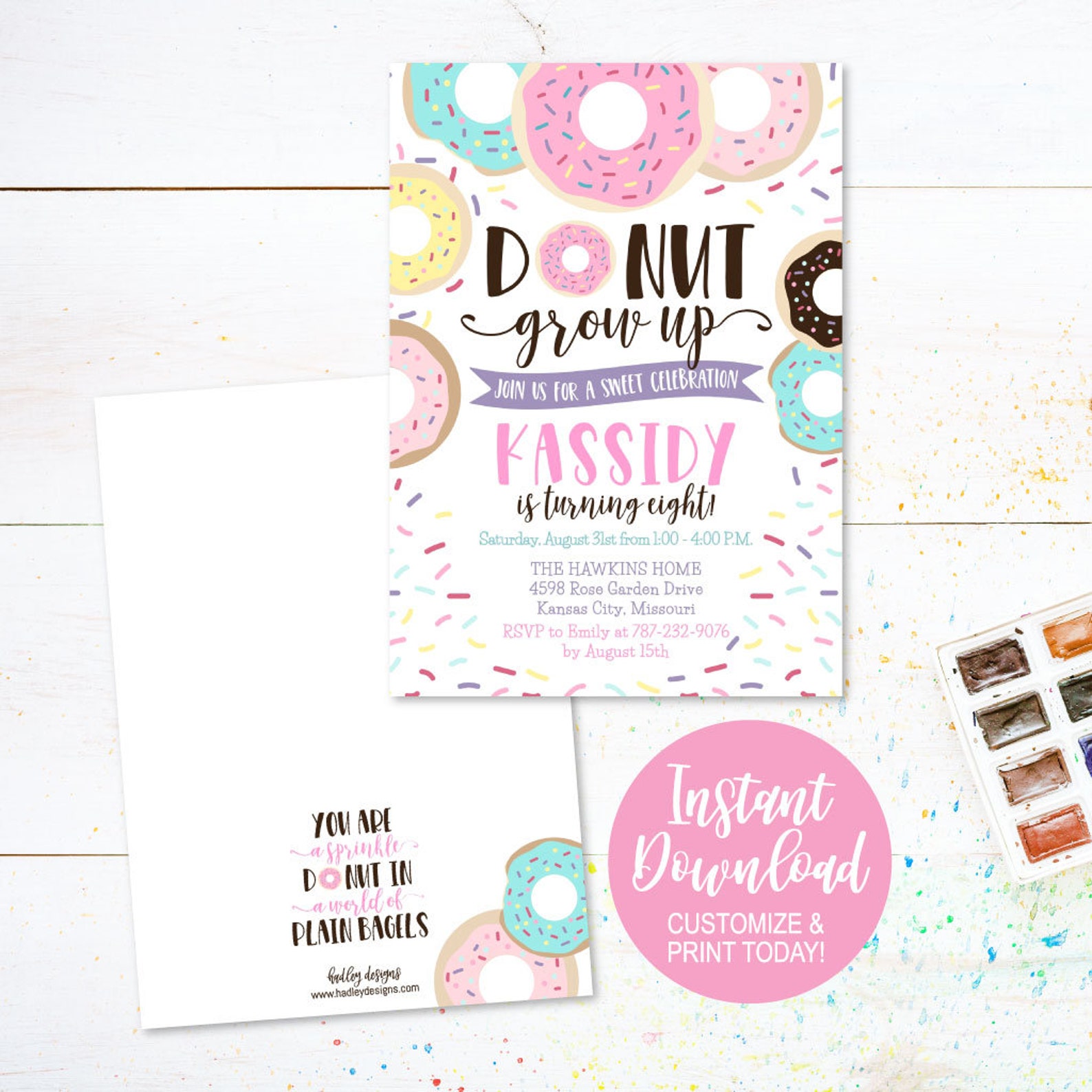 DIY Birthday Party Theme Party Invites Fun Party Invite | Etsy