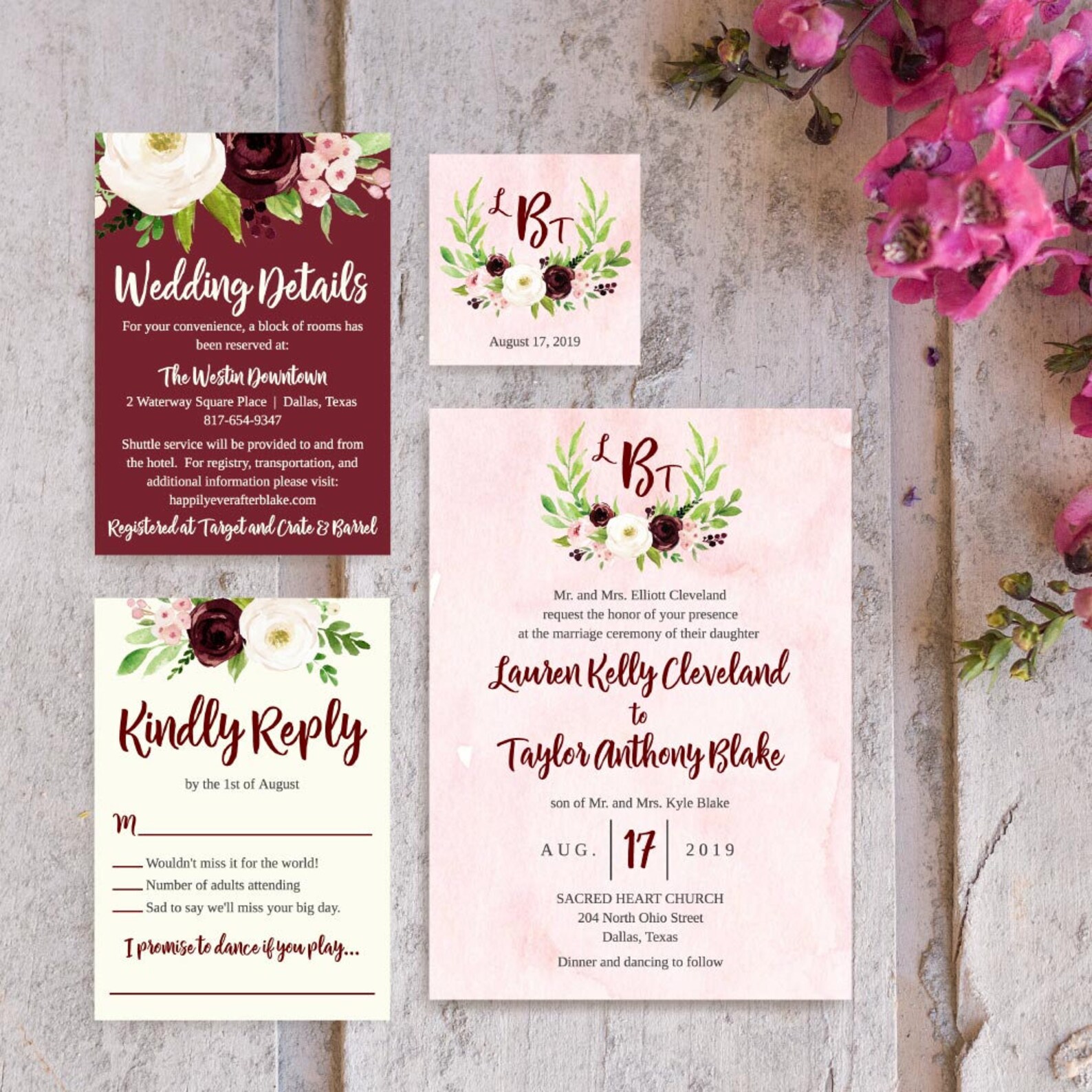 Wedding Invitations With RSVP Cheap Wedding Invitation | Etsy