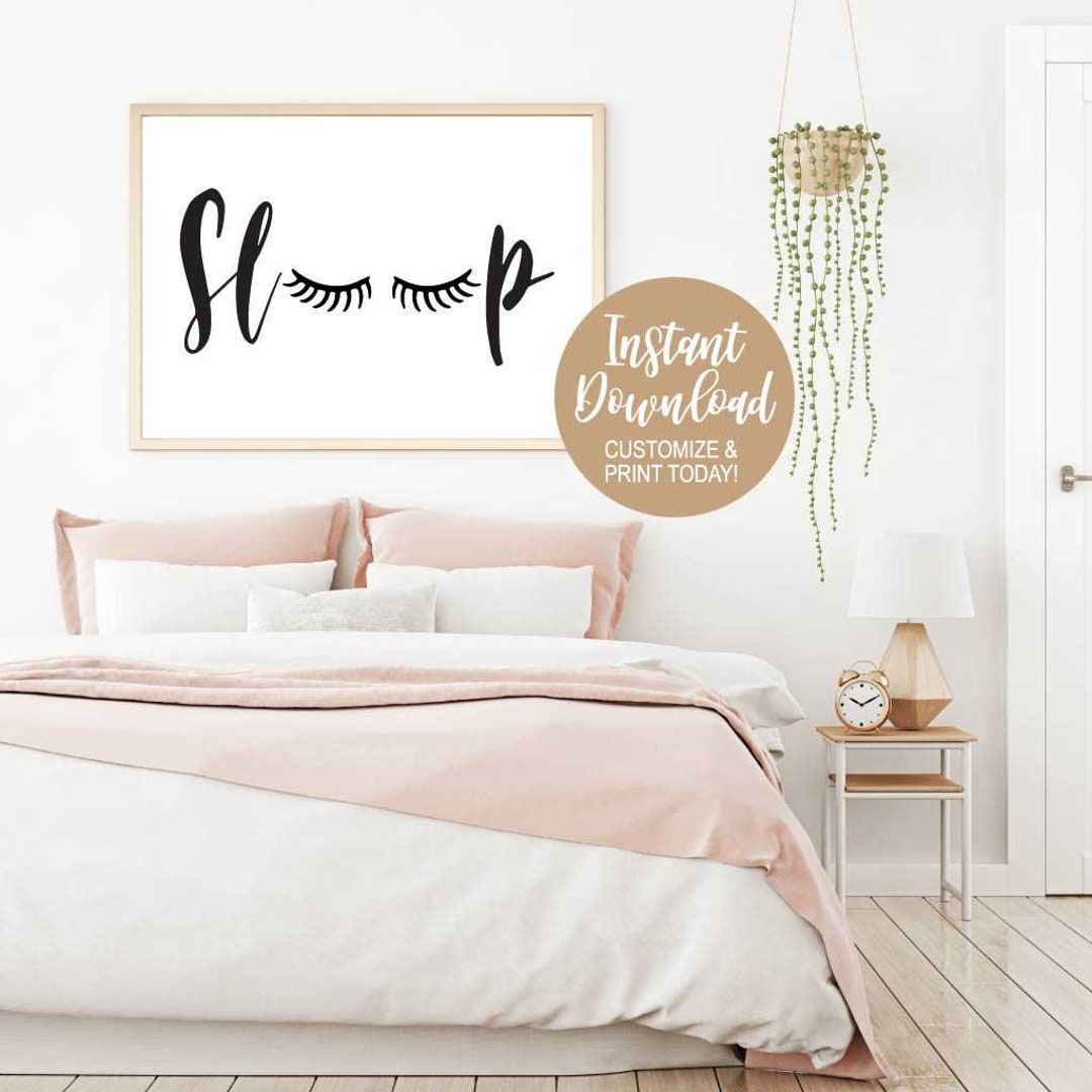 Bedroom Wall Decor for Women, Bedroom Sign Pair, Bedroom Sign for Girl ...