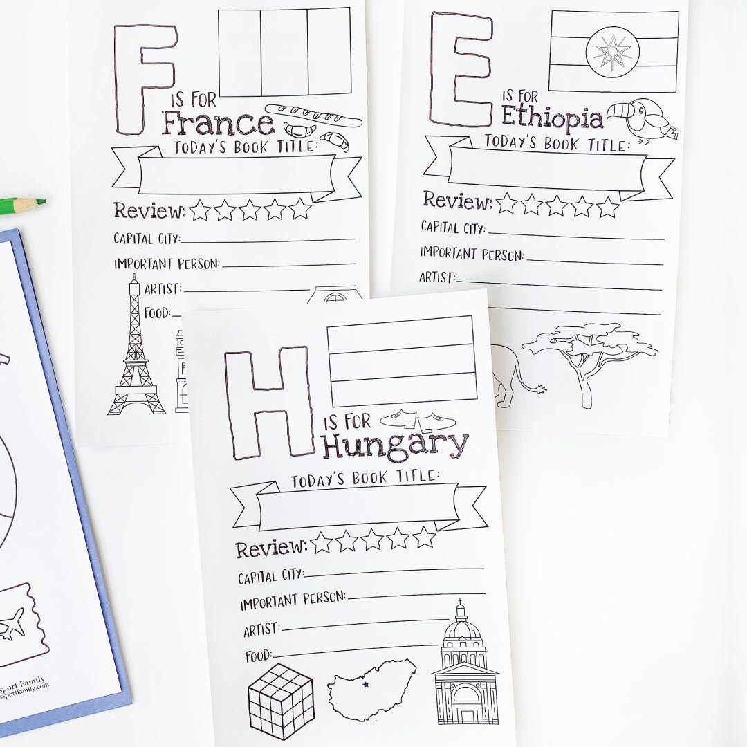 Alphabet Passport Printable Learning Letters Coloring Pages - Etsy