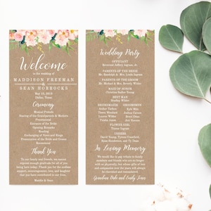 Wedding Program Thank You Messages, Wedding Programs Online Template ...