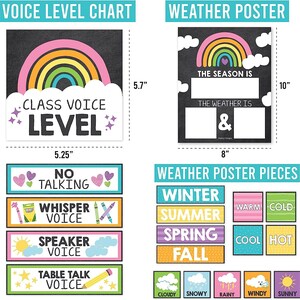 Colorful Classroom Calendar Set Bulletin Board Sets for Teachers ...