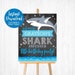Shark Birthday Welcome Sign Shark,birthday Party Welcome Sign,printable ...
