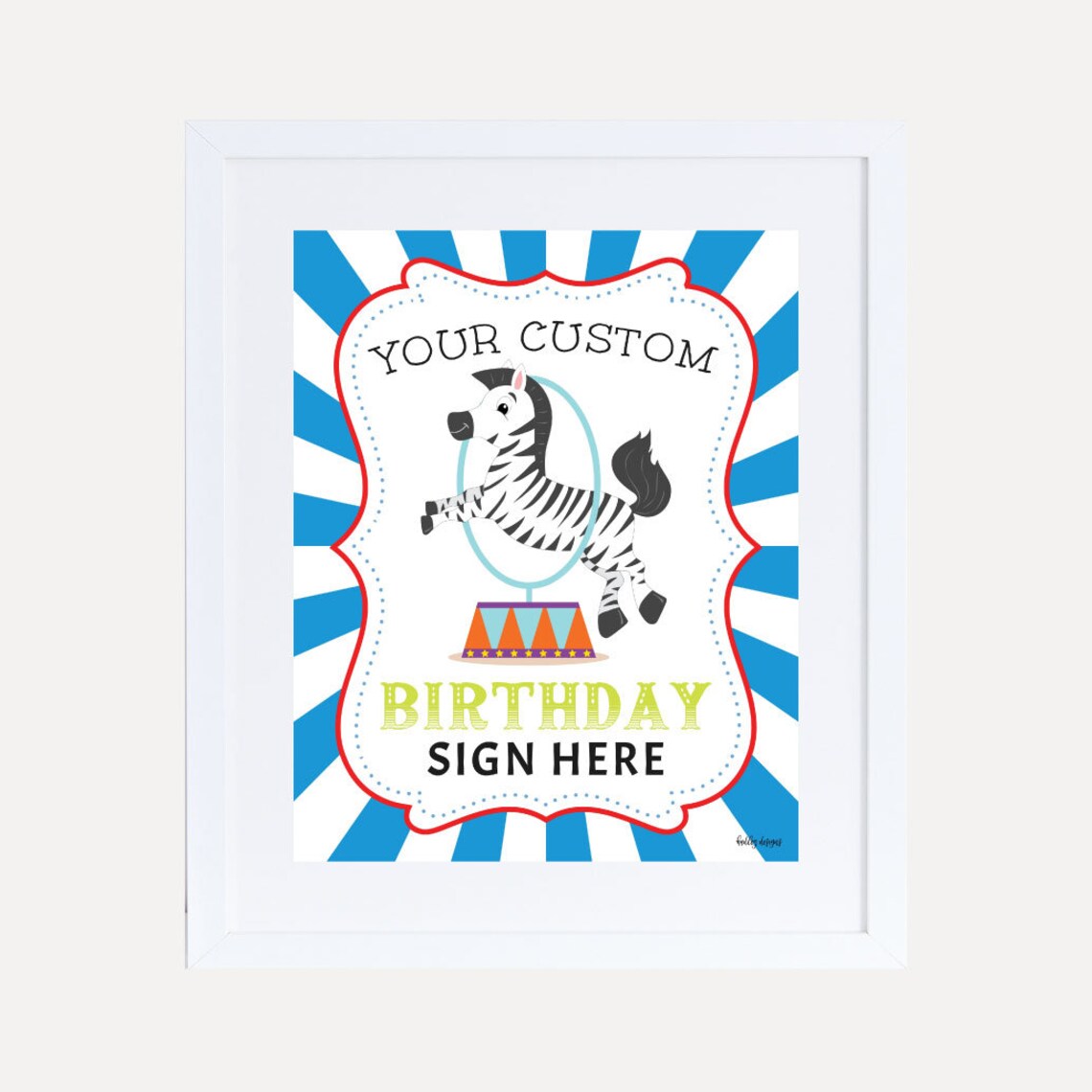 Carnival Kids Party Custom Sign Template Design Your Own - Etsy