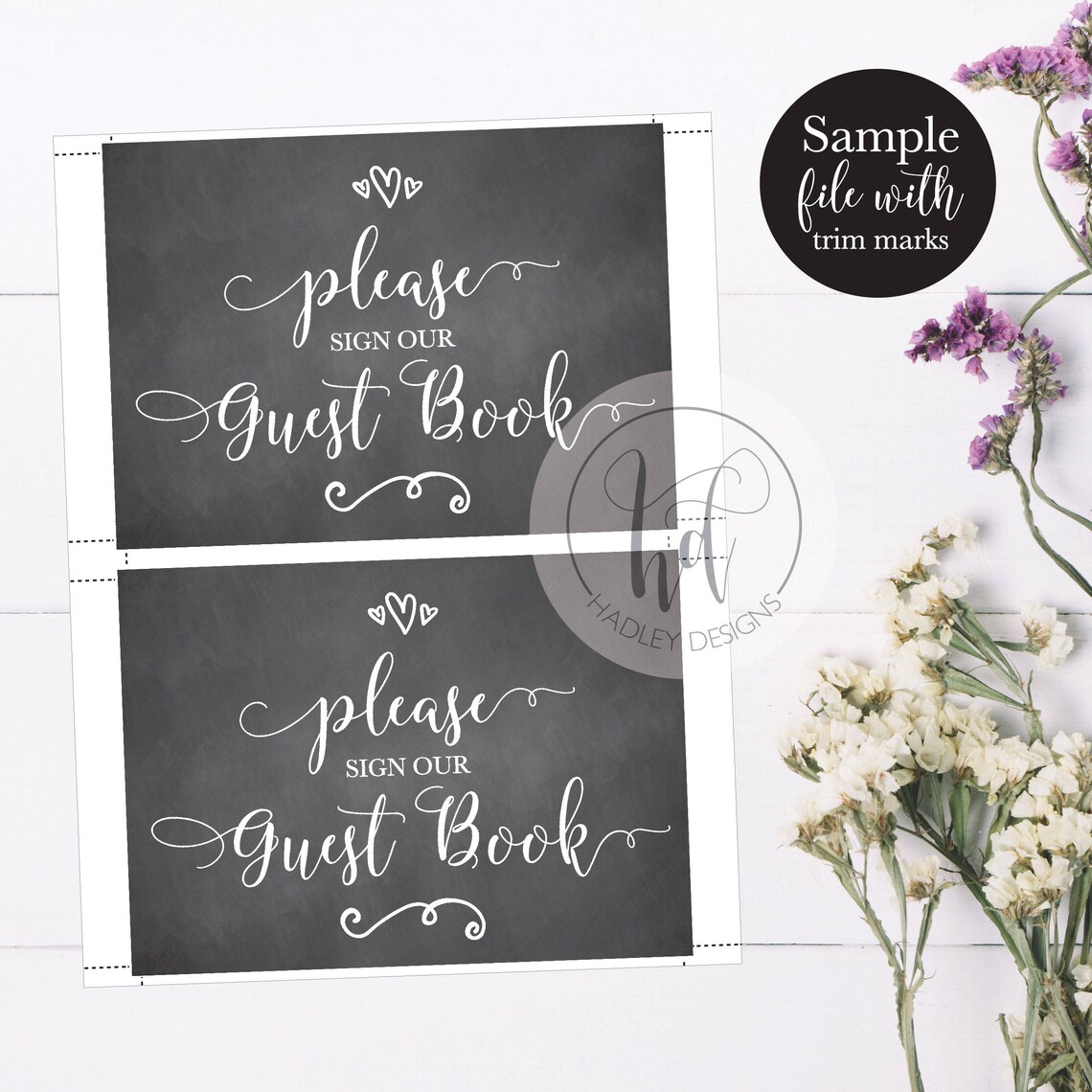Chalkboard Wedding Guest Book Sign, Please Sign Our Guest Book ...
