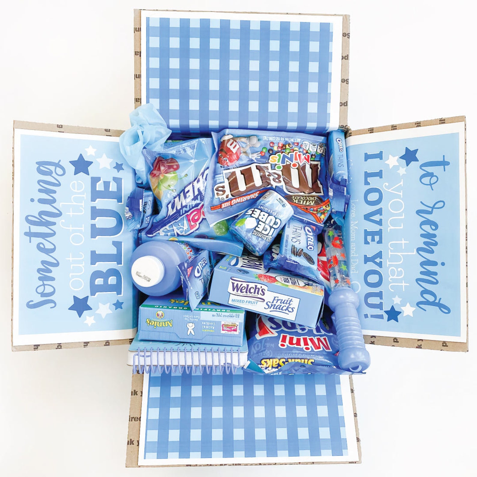 Something Out of the Blue Care Package Printable, You Are Loved Labels ...