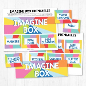 Imagine Box Label Printables, Craft Kits for Kids Template, Art Box ...