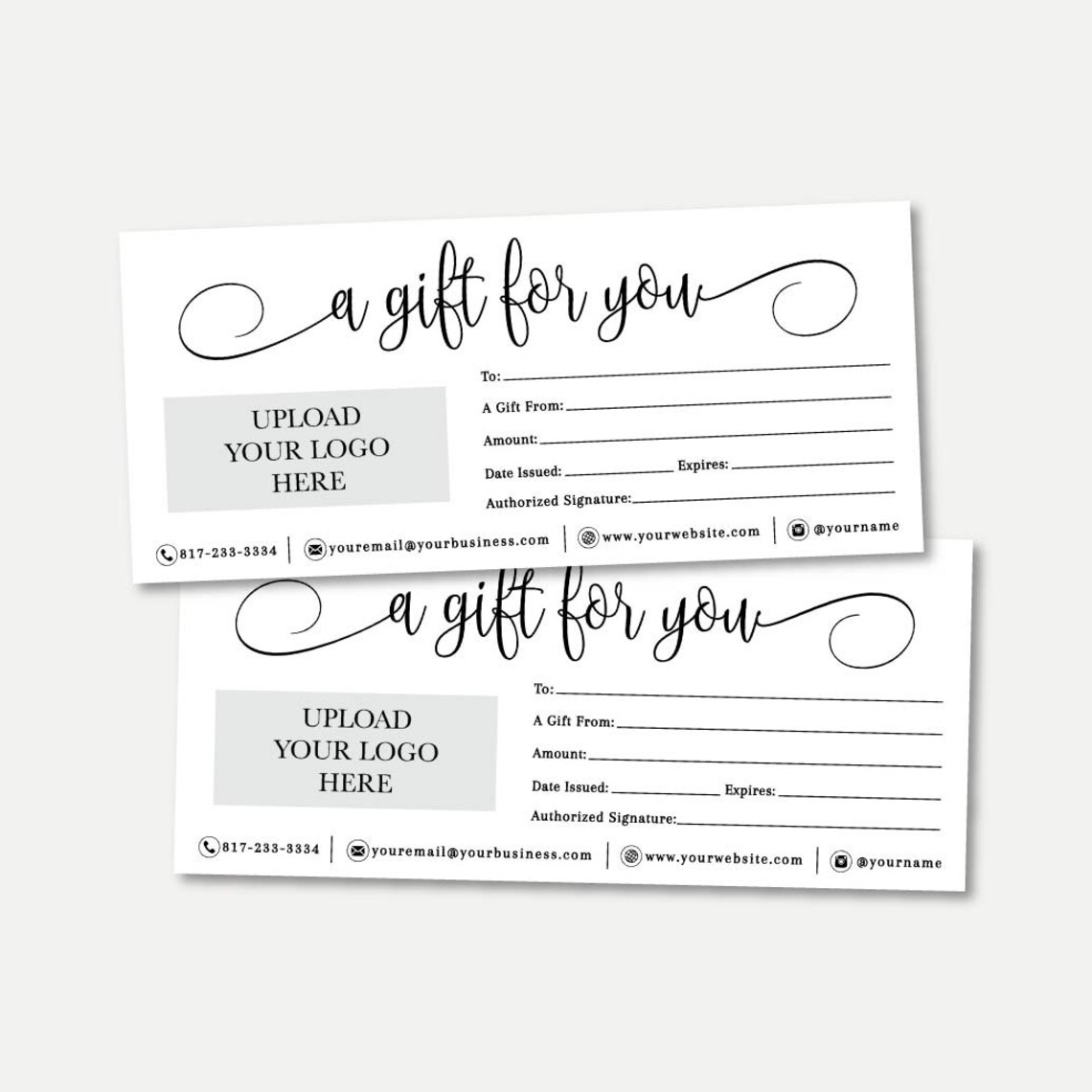 Editable Custom Gift Certificate A Gift for You Template - Etsy