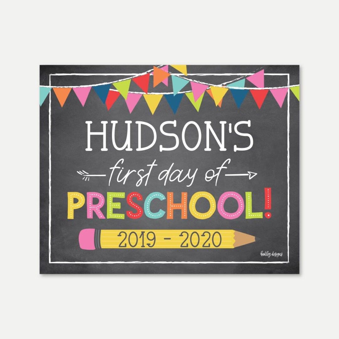 Back to School First Day Sign Template Back to School Sign - Etsy