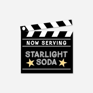 Movie Night Clapper Label Template - Movie Night Ideas, Movie Birthday ...