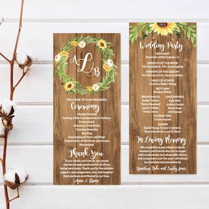 Wedding Program Thank You Messages Wedding Programs Online - Etsy