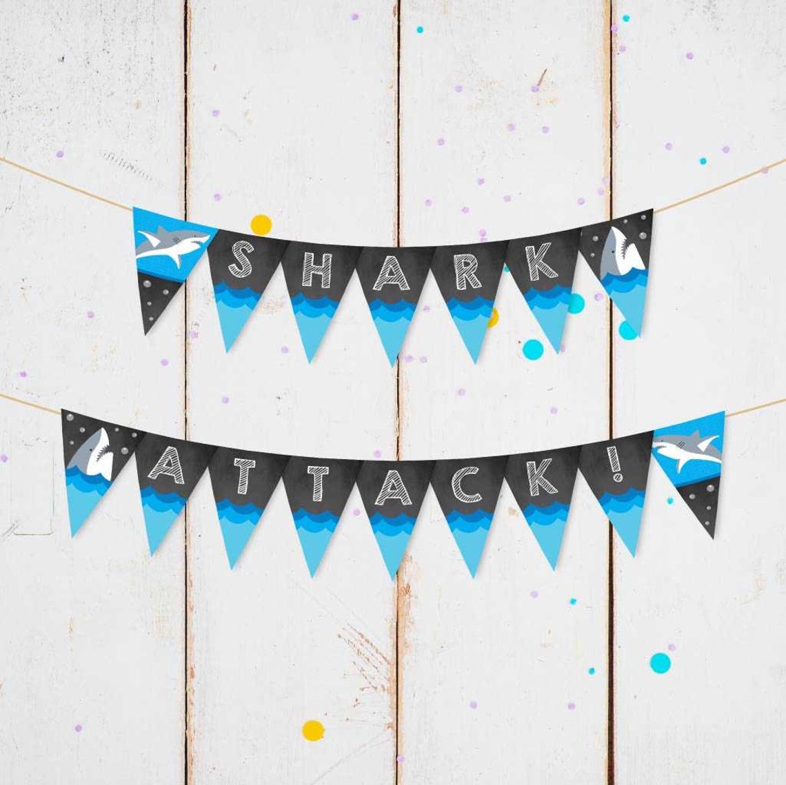 Baby Shark Kids Party Banner Template Baby Shark Banner - Etsy