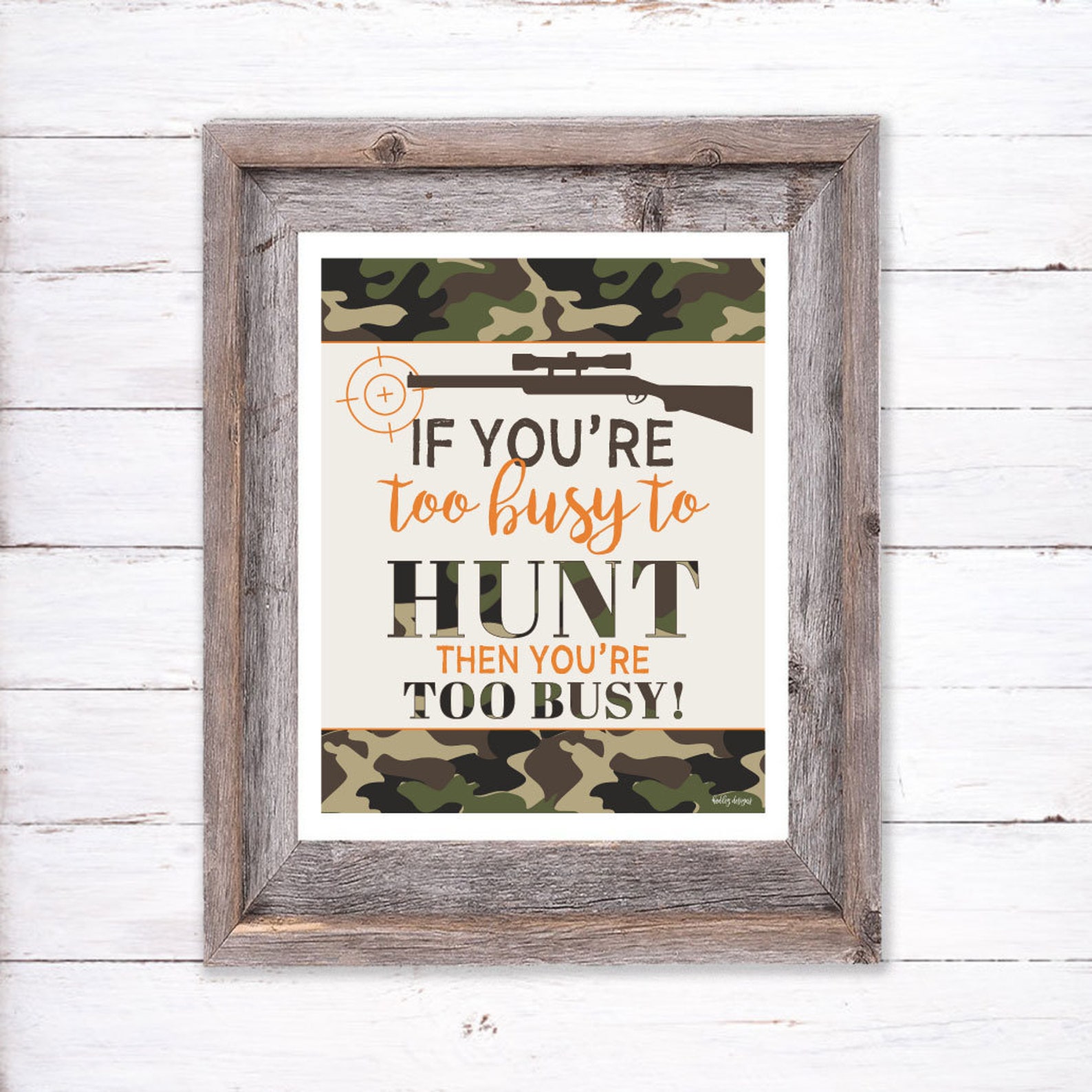 Camo Hunting Kids Party Birthday Sign Template - Printable Birthday ...
