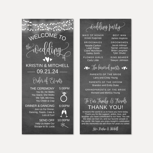 Wedding Chalk Board - Etsy