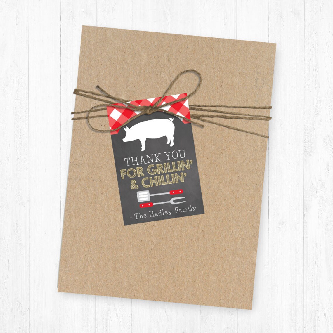 Backyard BBQ Favor Tags Printable, Cookout Thank You Tag Template ...