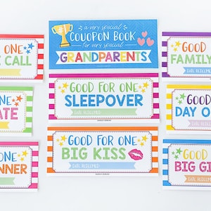 Grandparents Day Printable Coupon Book, Mothers Day Gift for Grandma ...
