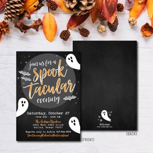 Ghost Halloween Invitation Template - Halloween Bash, Digital ...