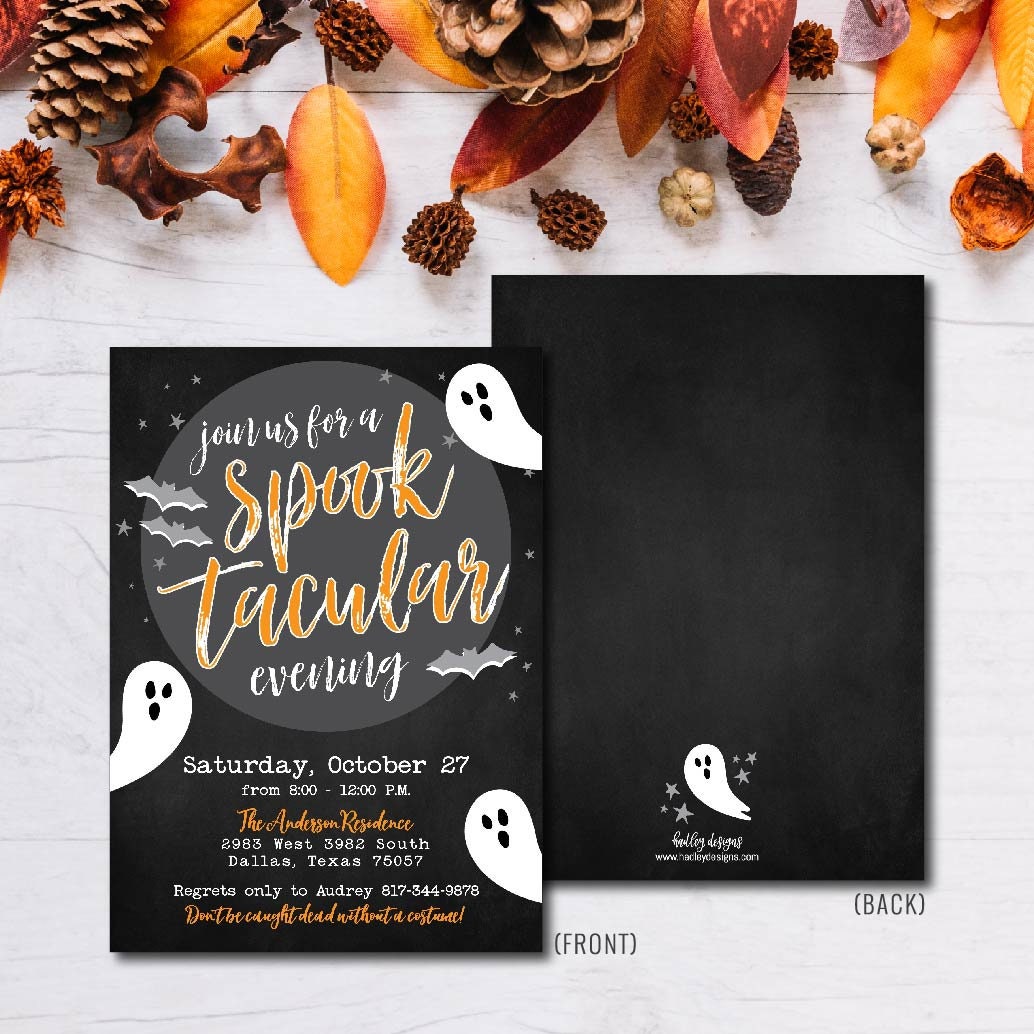 Ghost Halloween Invitation Template Halloween Bash Digital | Etsy