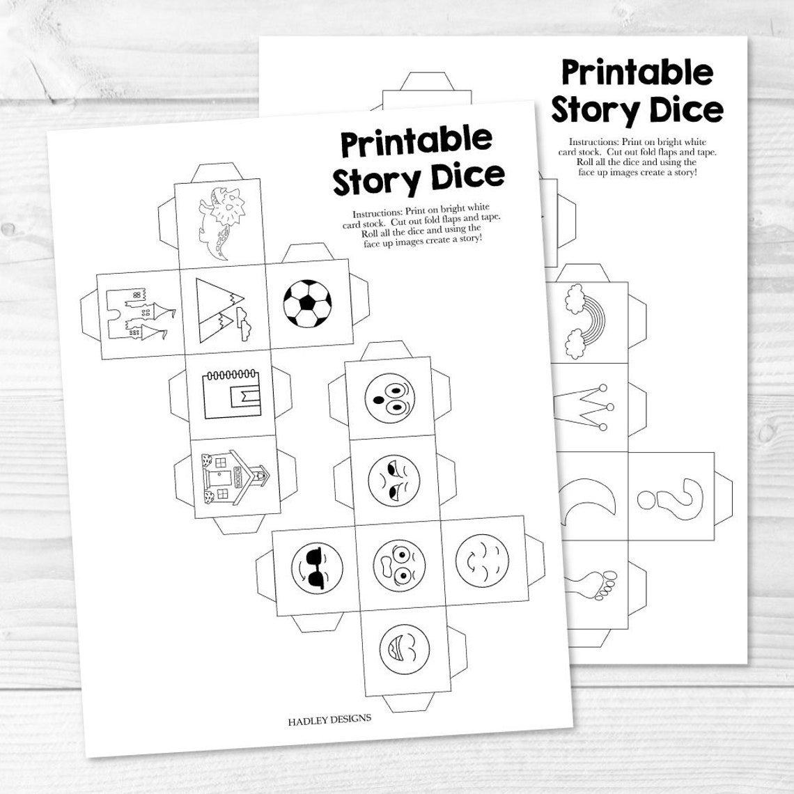 Story Dice Pretend Play Printables Pretend Play Set Story - Etsy