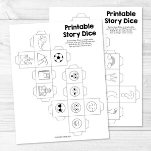 Story Dice, Pretend Play Printables, Pretend Play Set, Story Box, Story ...