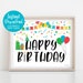Happy Birthday Sign Printable, Colorful Birthday Poster, Yard Sign ...