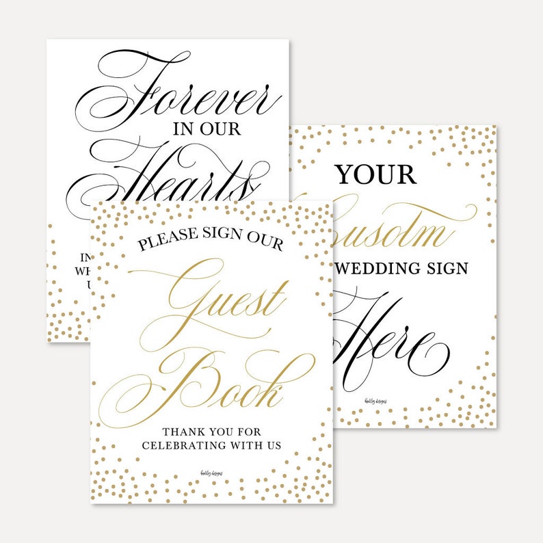Wedding Signs Printable Bundle Printable Wedding Sign - Etsy