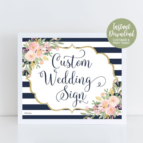 Editable Custom Sign Printable Custom Signs Create Your Own | Etsy