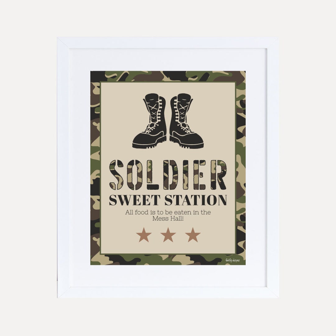 Camo Army Kids Party Birthday Sign Template Printable - Etsy