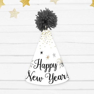 New Years Eve Party Hat Template - New Years Party Hat Printable, Happy ...
