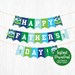 Printable Happy Fathers Day Banner Template, Editable Flag Pennant ...