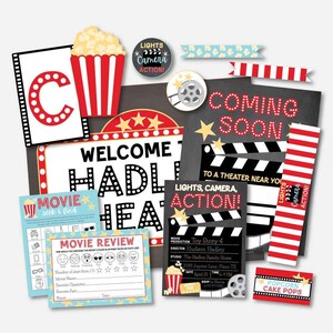 Movie Night Party Complete Package Templates - Birthday Party ...