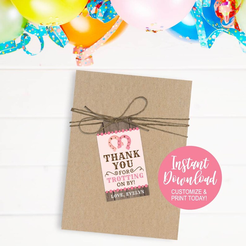 Thank You Tags Printable Edit Printable Thank You Tags | Etsy